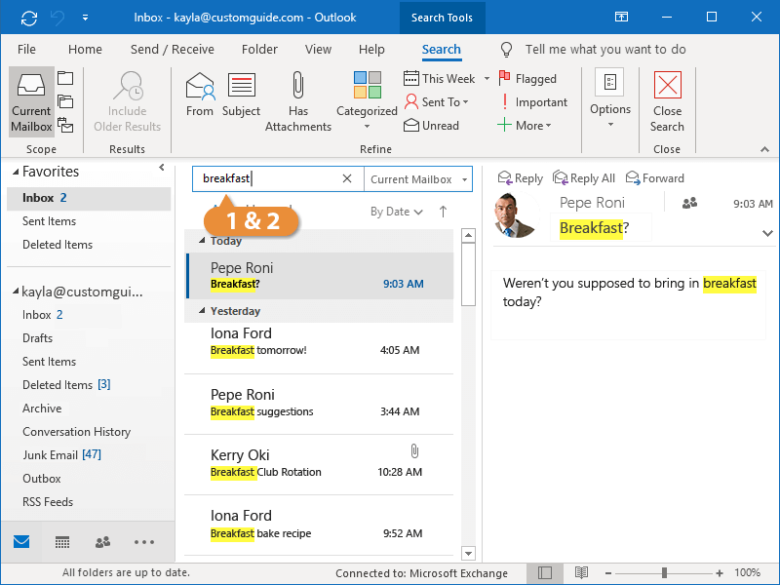 Microsoft Outlook How To Search CloudSmart IT
